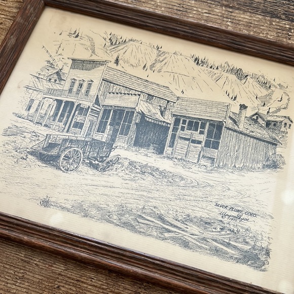 Vintage | Art | Vintage Framed Signed Etched Drawing | Poshmark